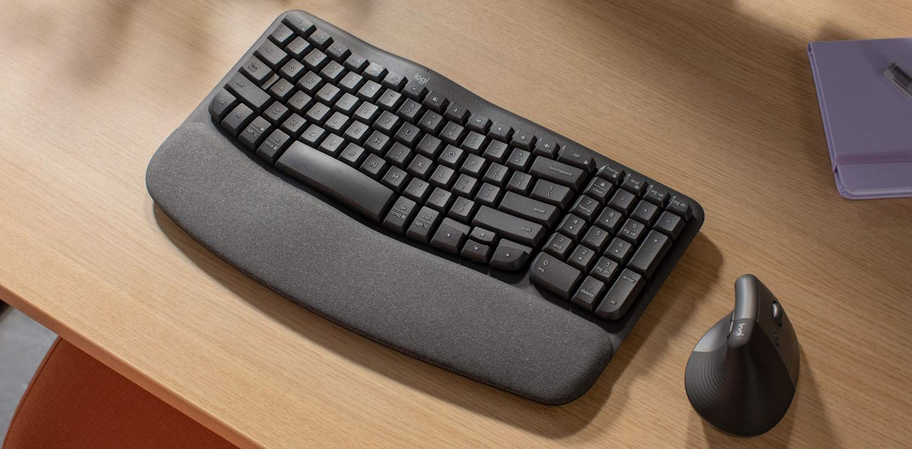 Aaltoileva Logitech Wave Keys vähentää käsiin kohdistuvaa rasitusta ...